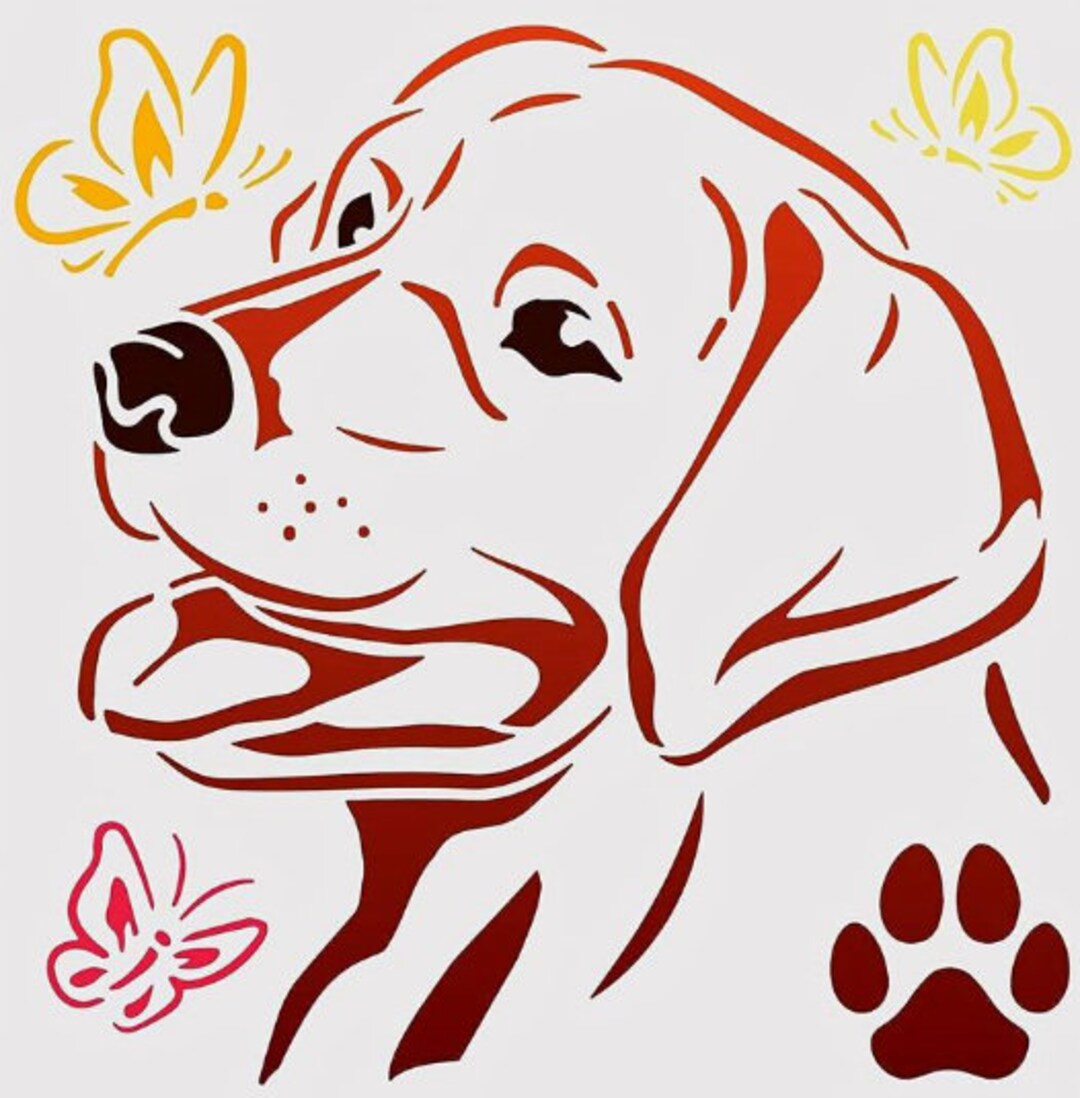 Labrador Dog Stencil - Etsy