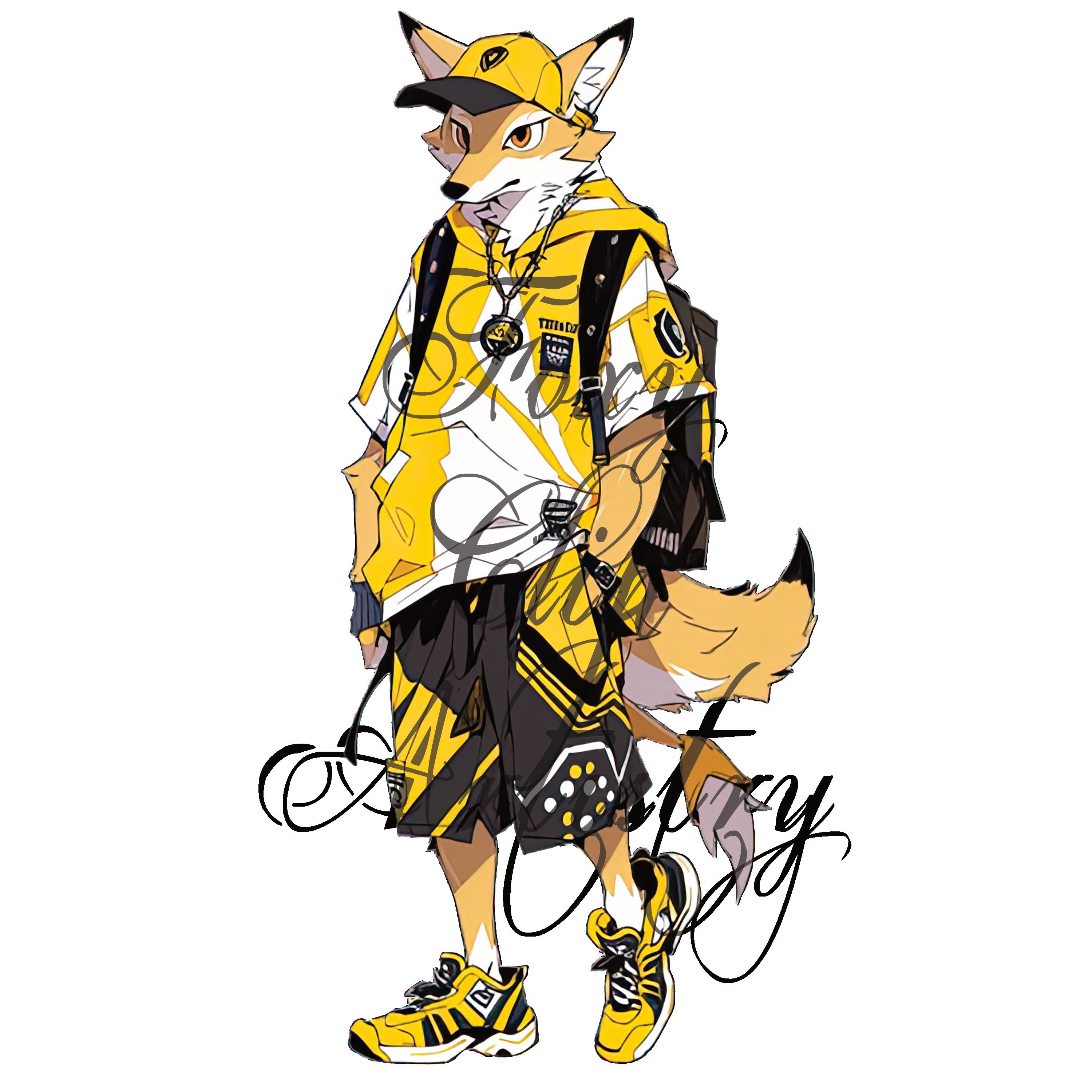 8 Modern Anime Fox Clipart Bundle High Quality Anime Fox With Backpack ...