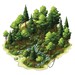 8 Isometric Forest Clipart Bundle High Quality Forest Woods - Etsy