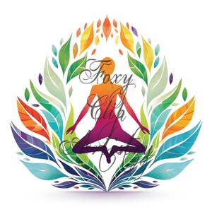 8 Colorful Yoga Clipart Yoga PNG Bundle - High Quality Yoga PNG ...