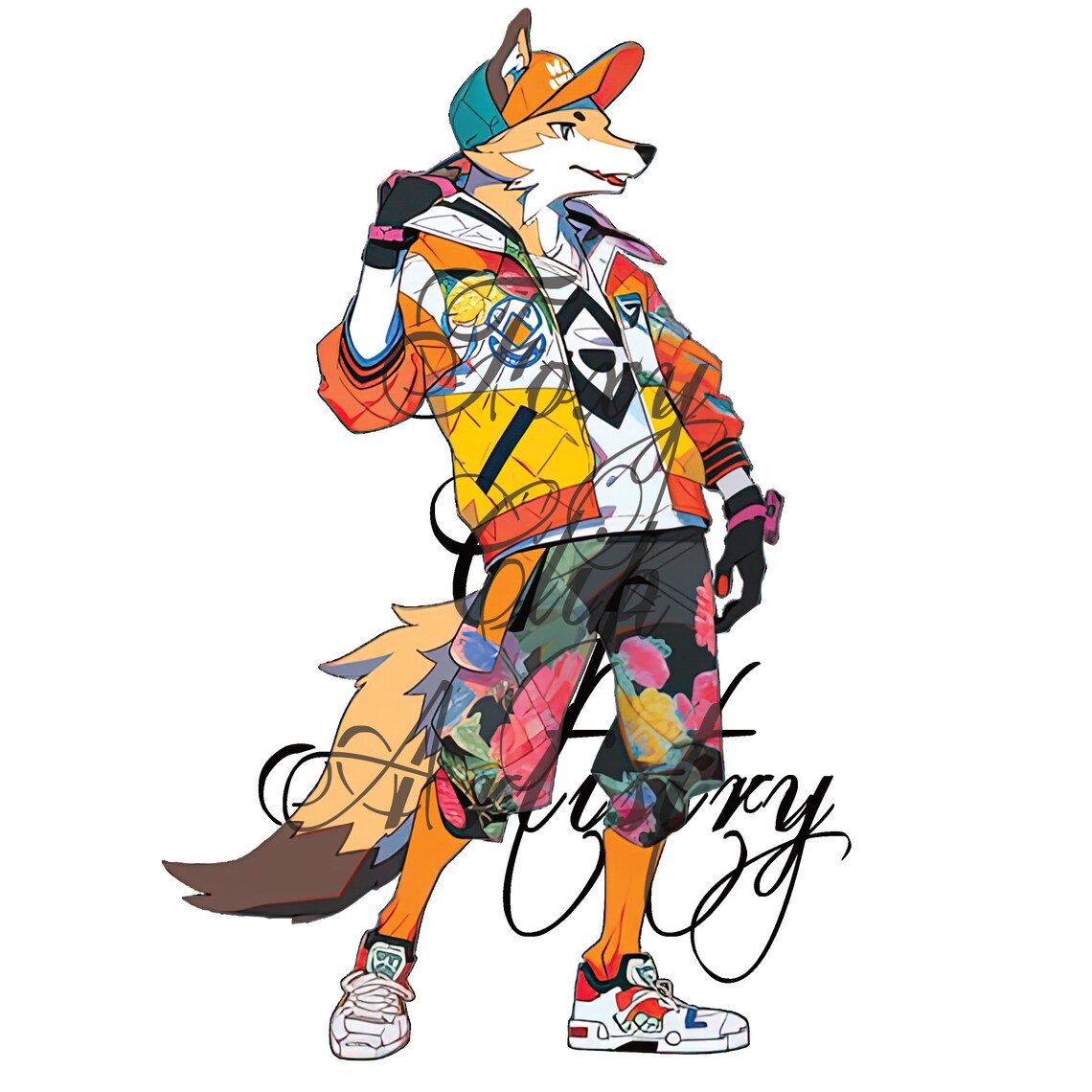 8 Modern Anime Fox Clipart Bundle High Quality Anime Fox With Backpack ...