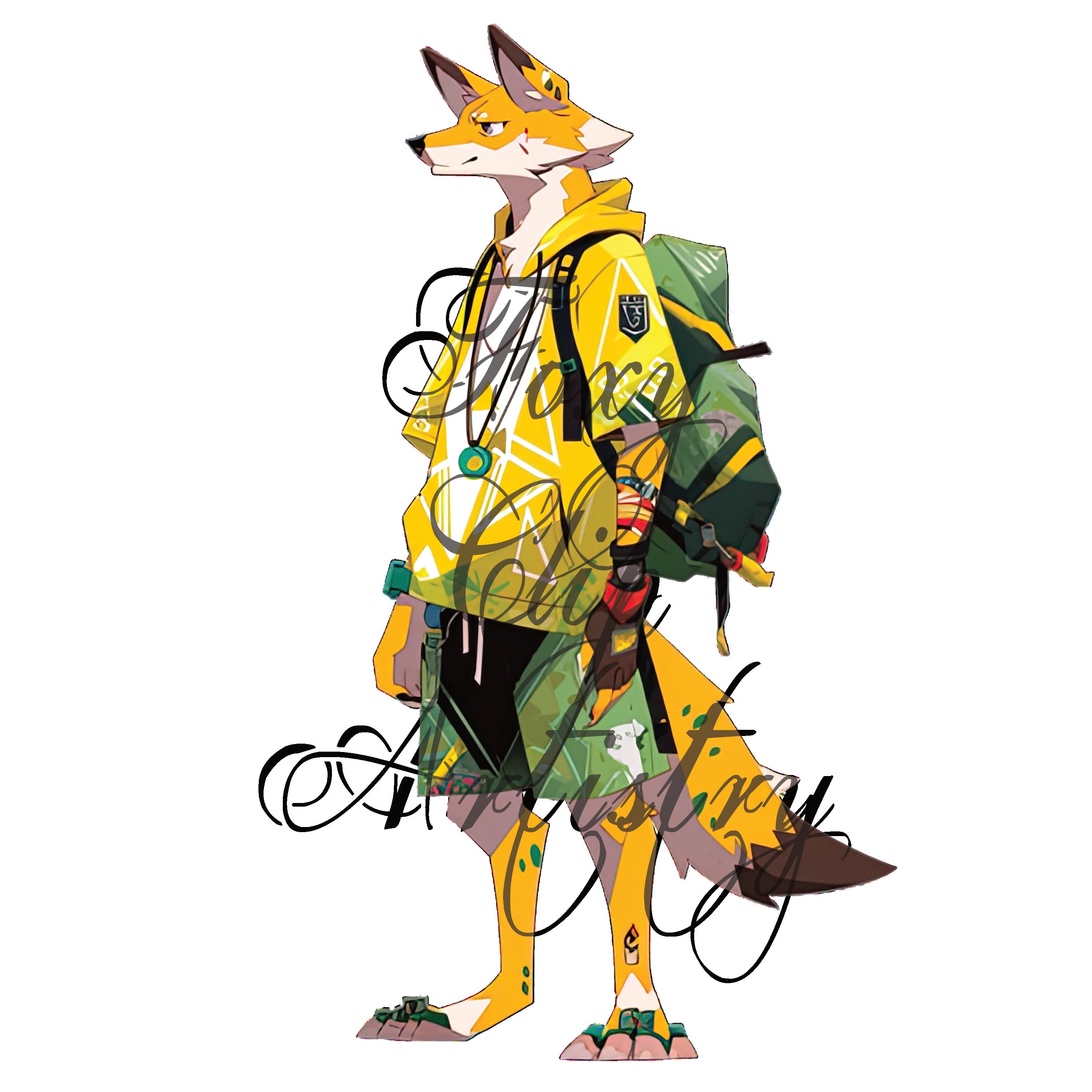8 Modern Anime Fox Clipart Bundle High Quality Anime Fox With Backpack ...