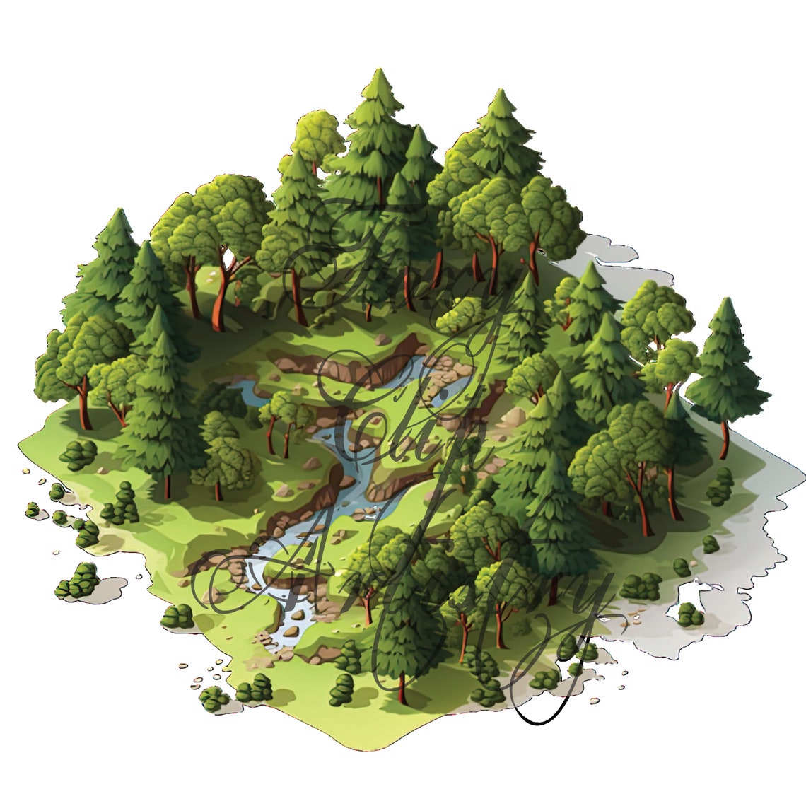 8 Isometric Forest Clipart Bundle High Quality Forest Woods - Etsy