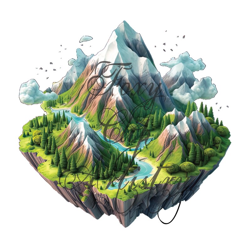 8 Isometric Mountains Clipart Bundle High Quality Mountain - Etsy