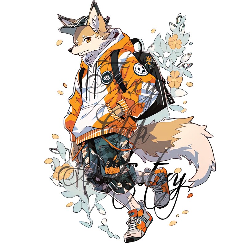 8 Modern Anime Fox Clipart Bundle High Quality Anime Fox - Etsy