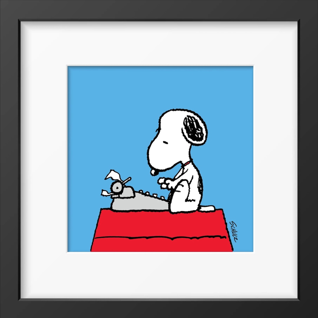 NEW Genuine Framed Art Snoopy Writer / Typewriter With - Etsy UK