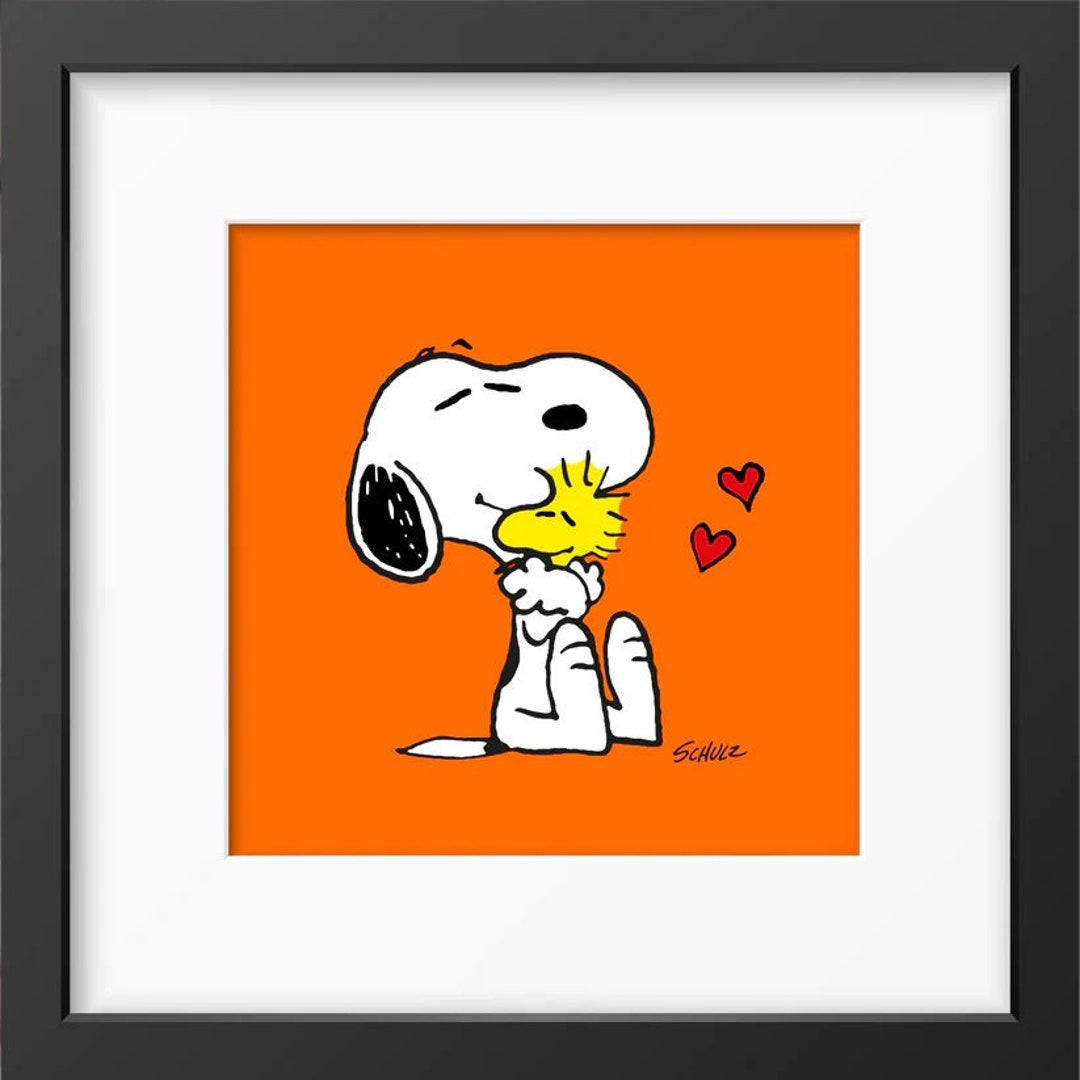 NEW Genuine Framed Art Snoopy HUG With Magpie Print COA - Etsy UK