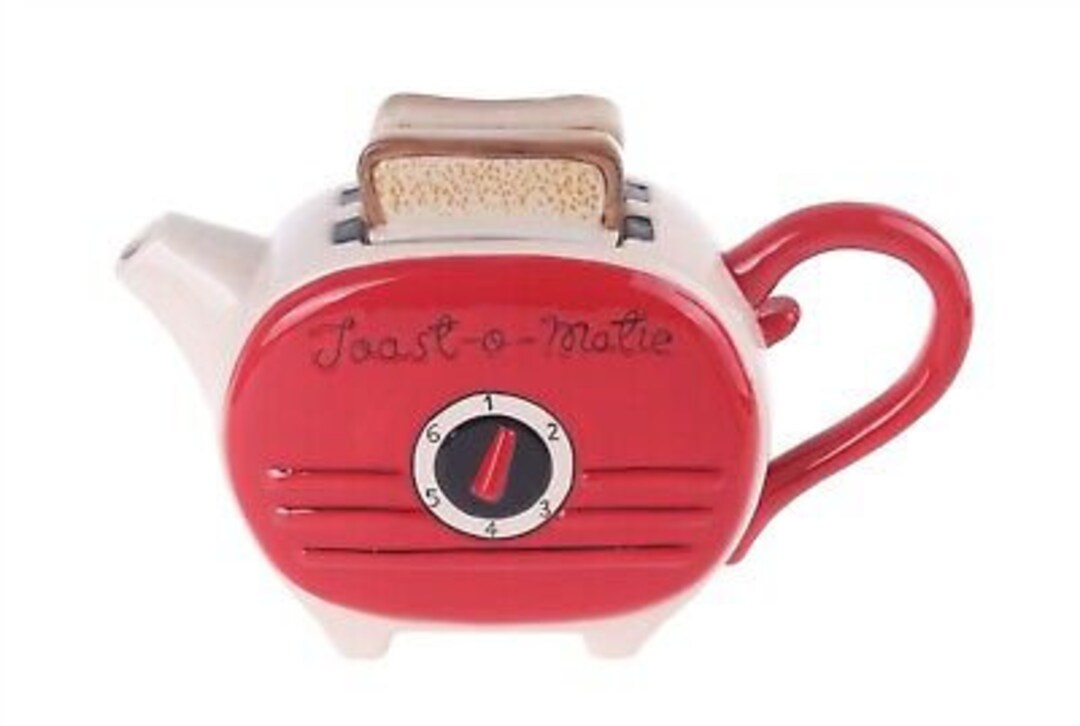 AMAZING Red Retro Toaster Teapot - Etsy