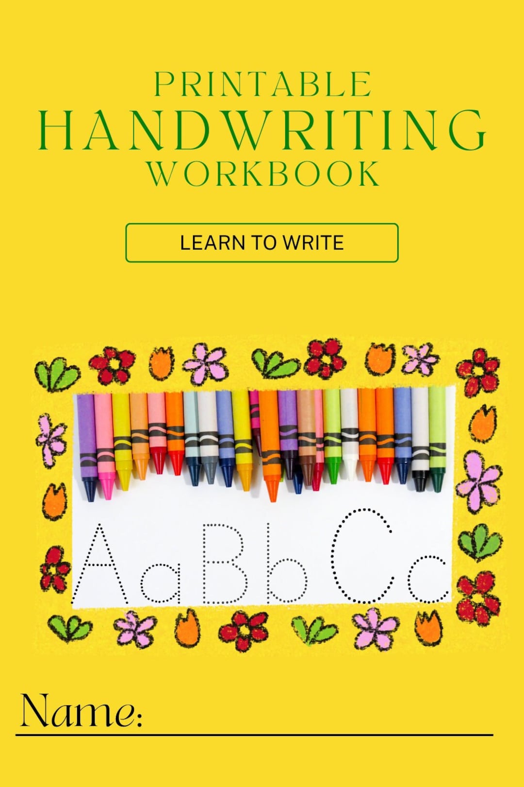 Printable Handwriting Workbook- Learn to Write - Etsy