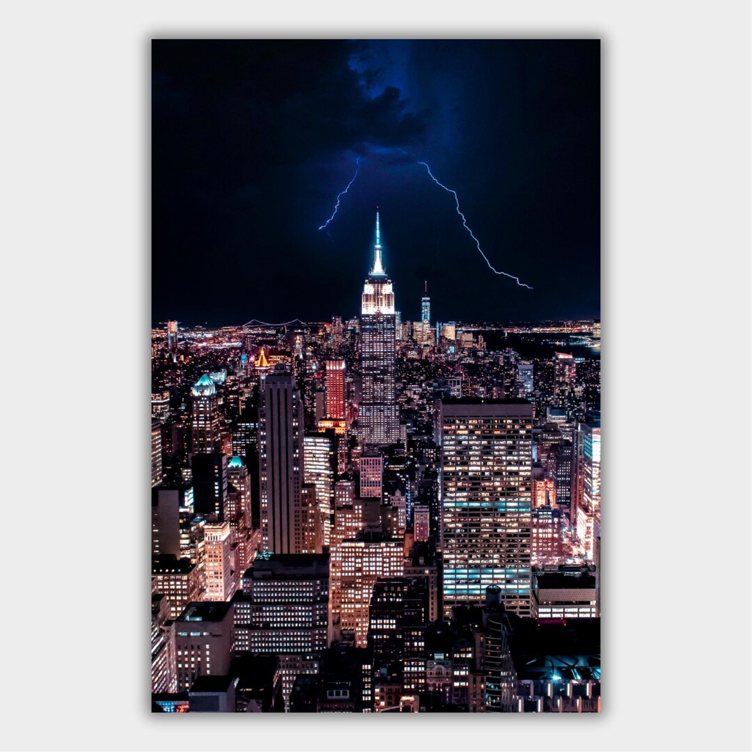New York Poster NYC Poster Premium MDF Wood Art Poster Wall Decor Room ...