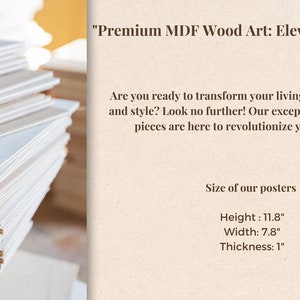 Coffee Poster Premium MDF Wood Art Poster Wall Decor Room Decor Garage ...