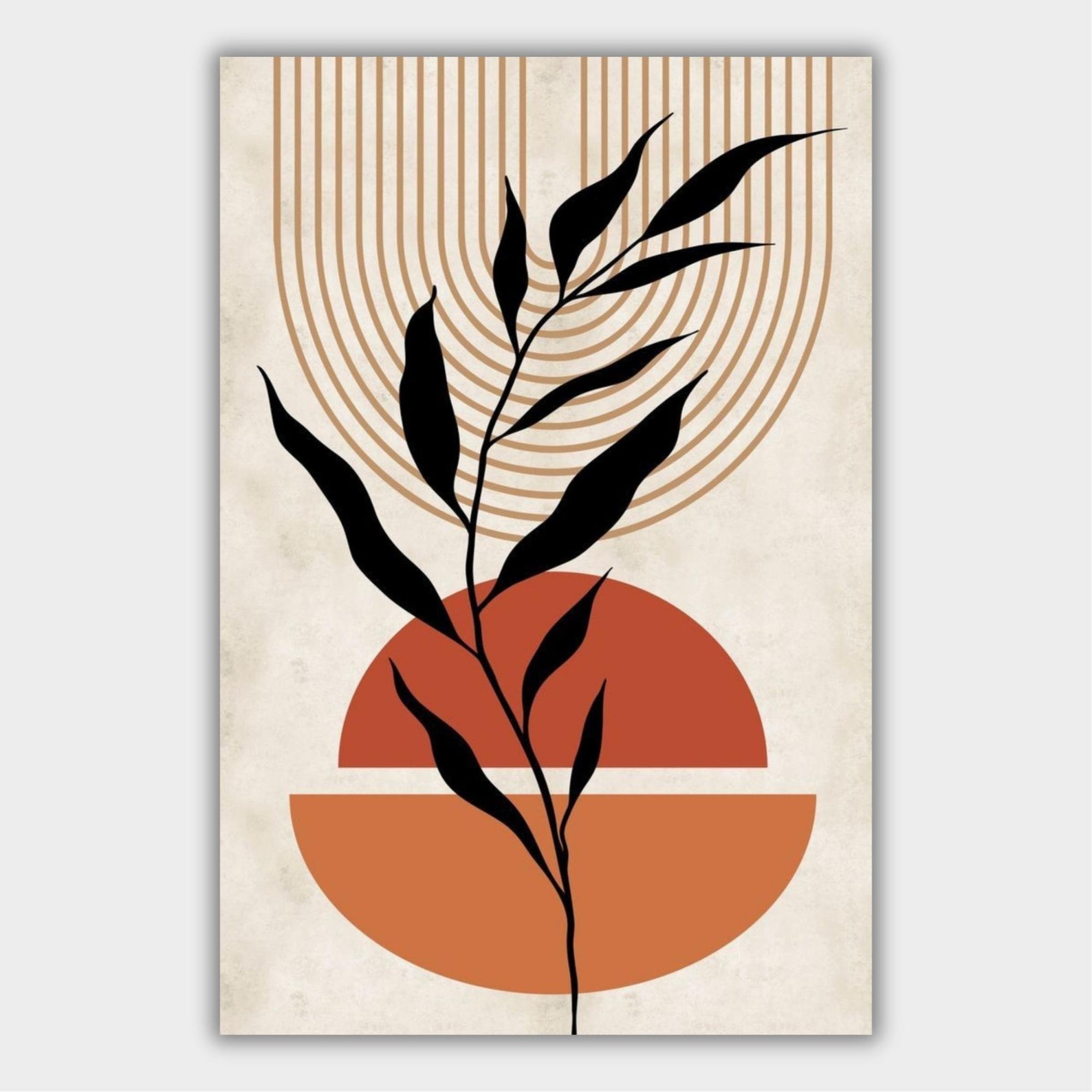 Bohem Poster Premium MDF Wood Art Sun and Leave Poster Wall Decor Room ...