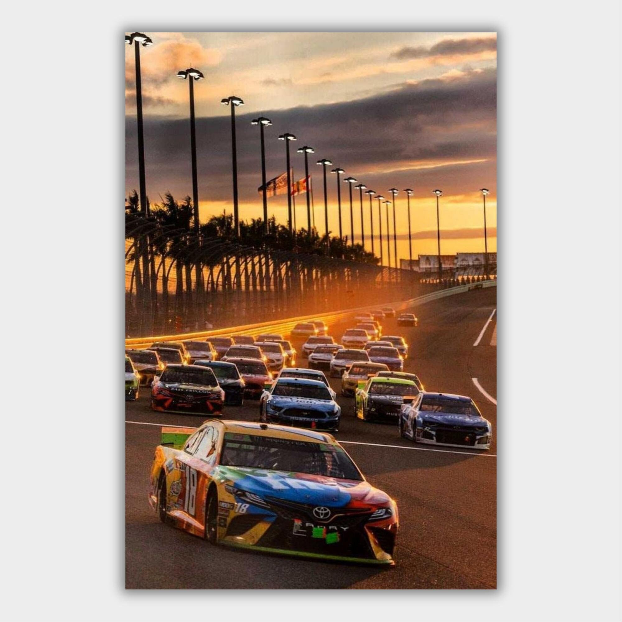 Nascar Poster Premium MDF Wood Art Poster Wall Decor Room Decor Garage ...