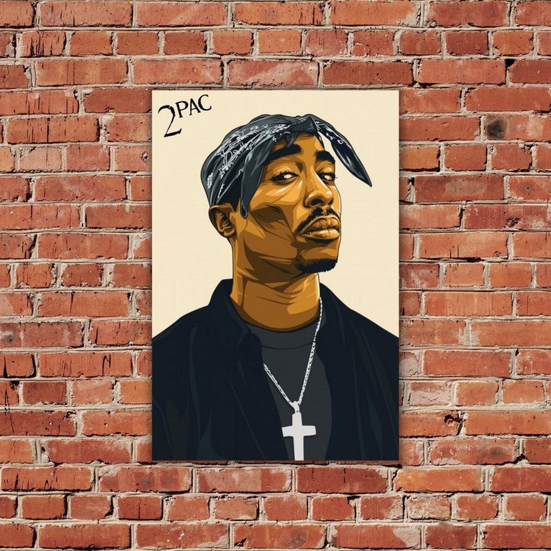 2PAC Tupac Poster Premium MDF Wood Art Poster Wall Decor Room Decor ...