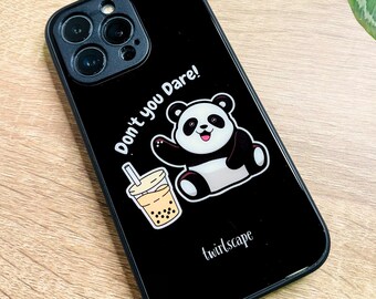 Cute Baby Panda Transparent Phone Case for iPhone 15/ 14/ 13/ 12/ 11 ...