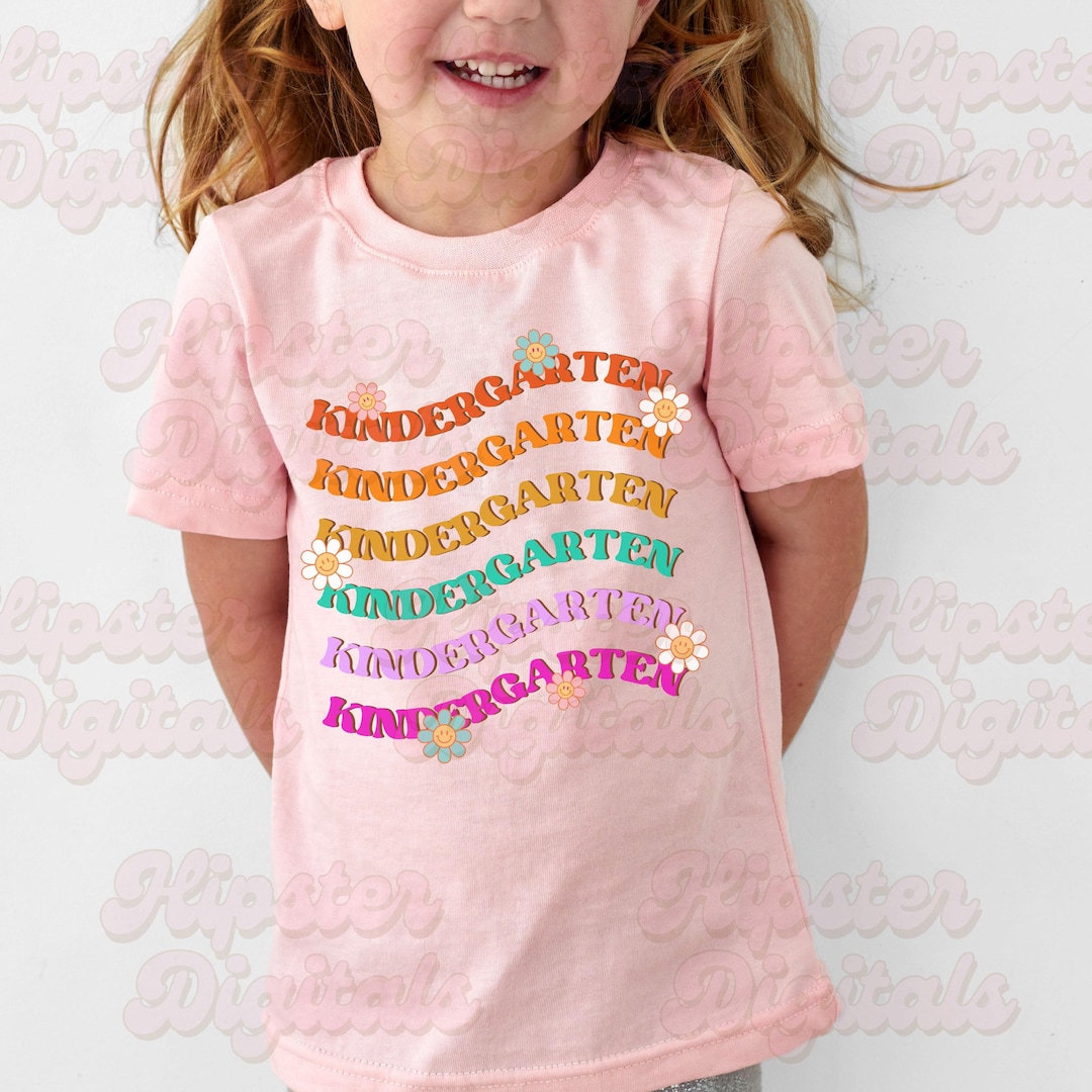 Kindergarten Rainbow PNG, Back to School, Retro Digital Download ...