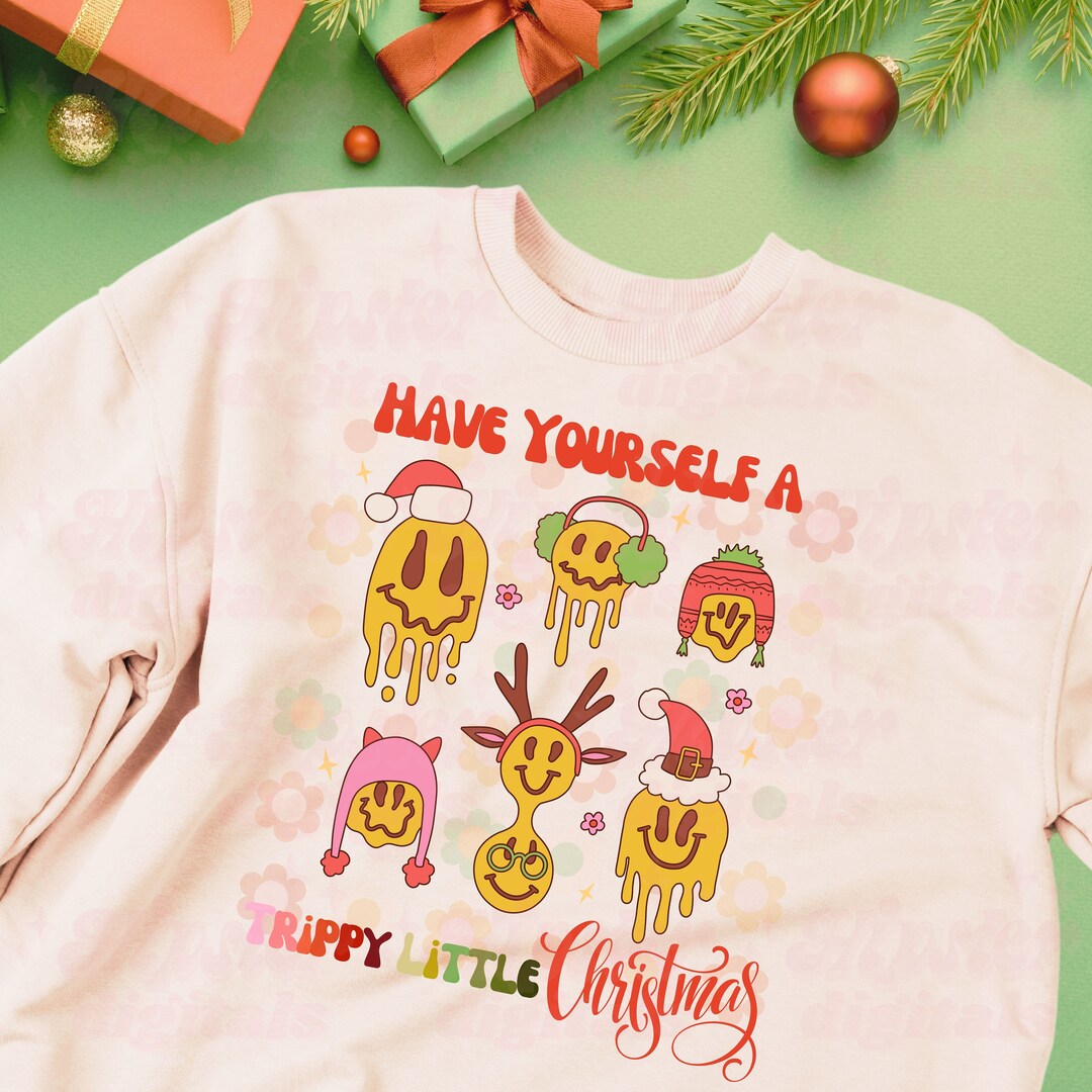 Trippy Christmas PNG | Retro Chirstmas Png, Trendy Christmas Png ...