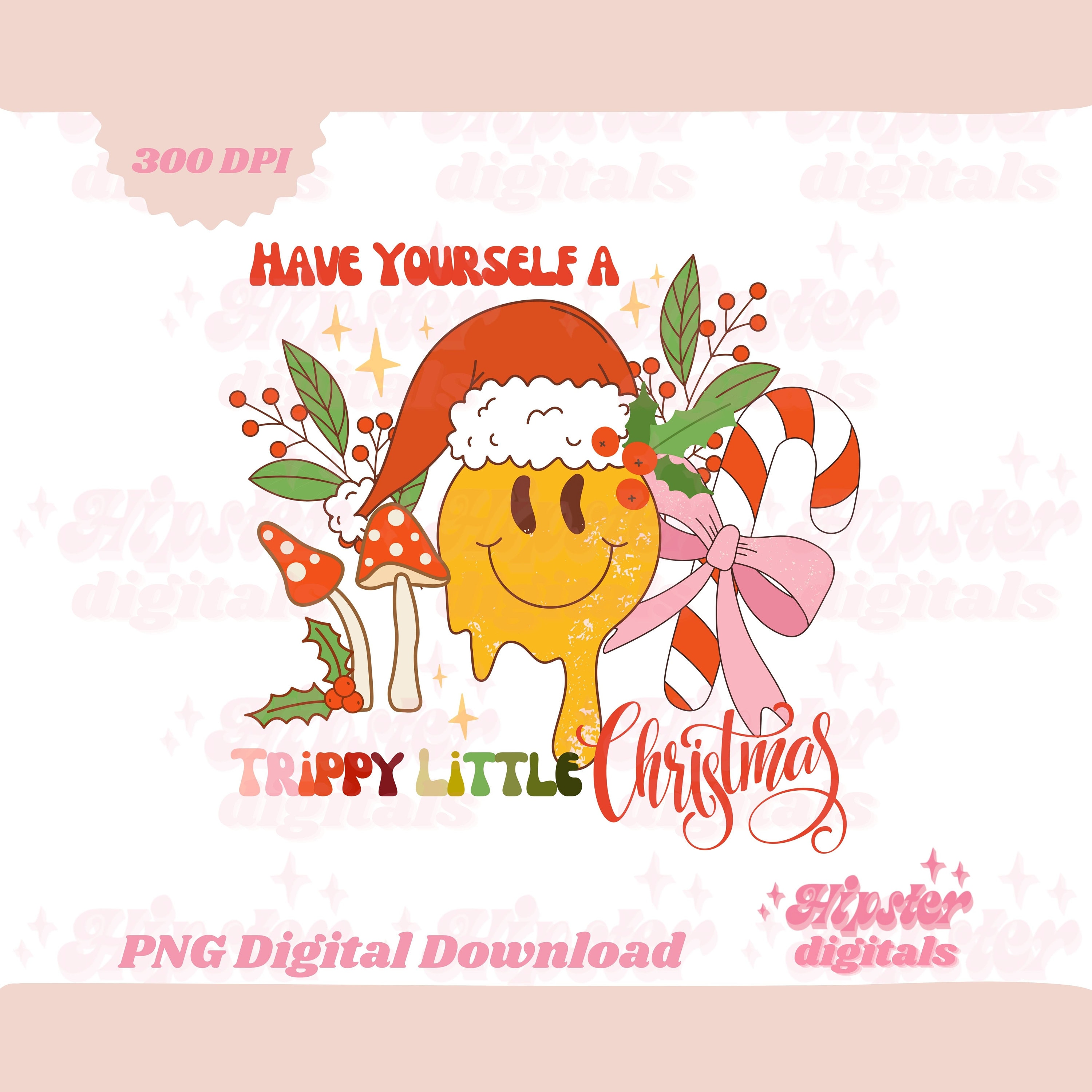 Trippy Christmas PNG | Retro Chirstmas Png, Trendy Christmas Png ...
