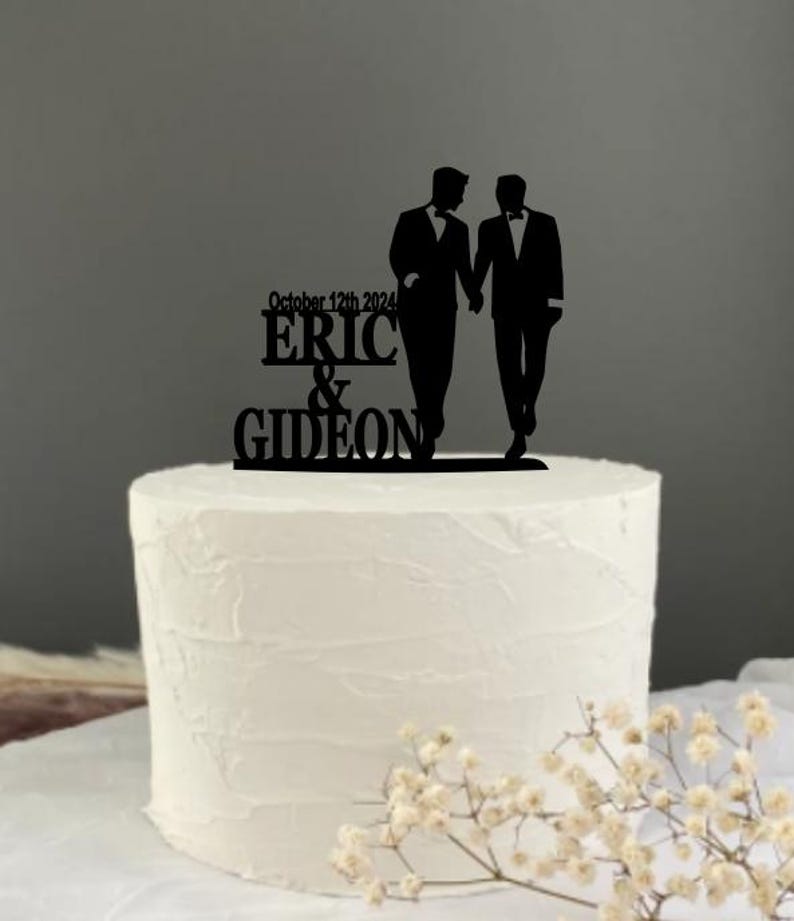 Men Couple Holding Hands Cake Topper - Etsy