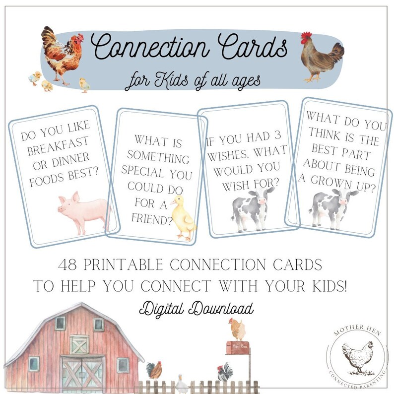Connection Cards for Kids - Etsy