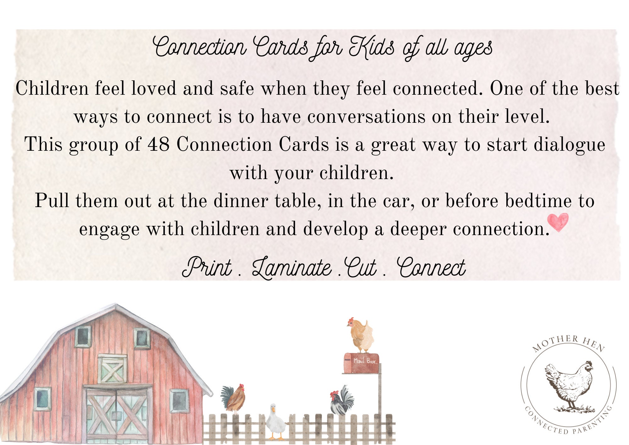 Connection Cards for Kids - Etsy