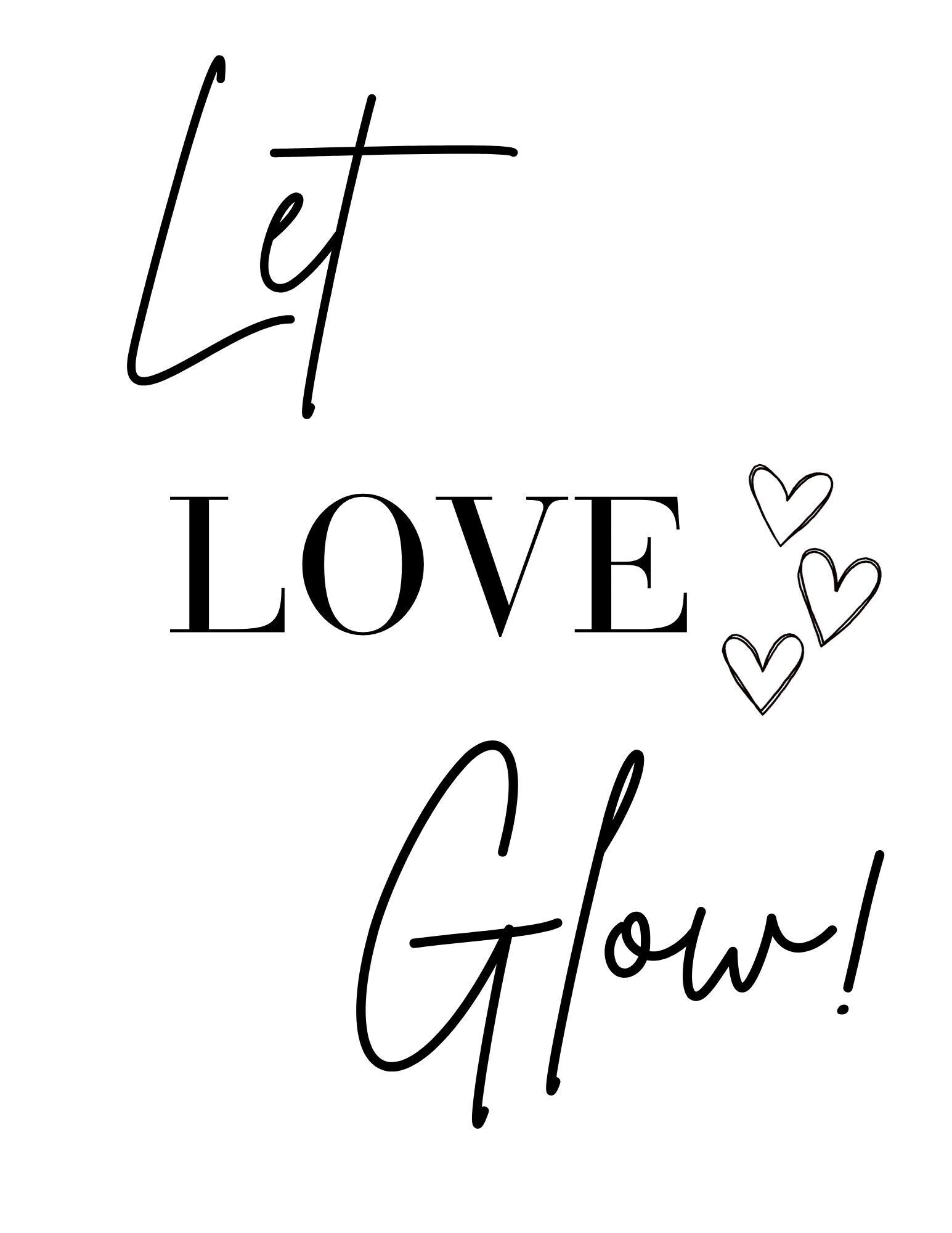 Let Love Glow Sign, Digital Download, Wedding Sign, Printable, Dance ...