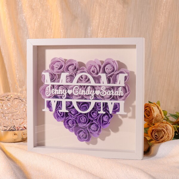 Mom Shadow Box Flowers - Etsy