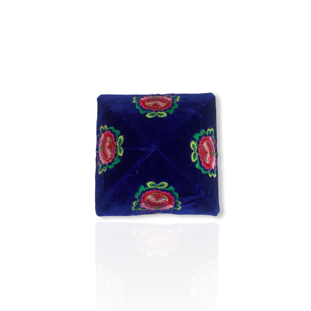 Uyghur Doppa, Blue Rose Design. Authentic Doppa Uyghur Hat. - Etsy