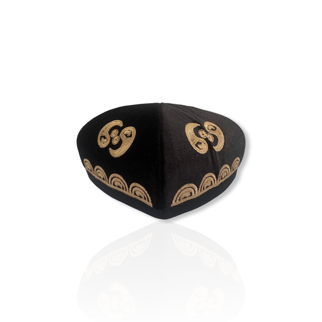 Uyghur Doppa Blue and Gold Design. Authentic Doppa Uyghur Hat. - Etsy