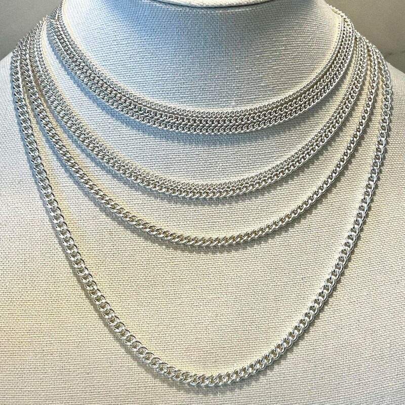 Silver Curb Chain - Etsy