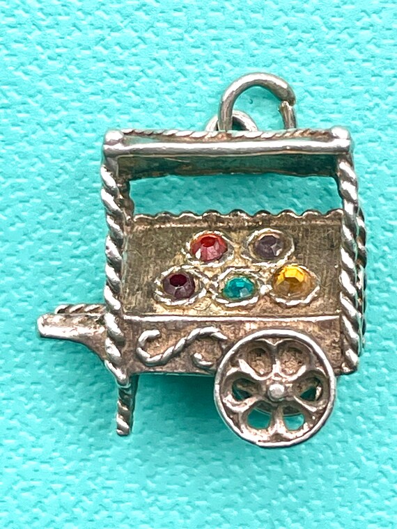 Vintage NUVO Fruit Market Cart Sterling Silver with B… - Gem