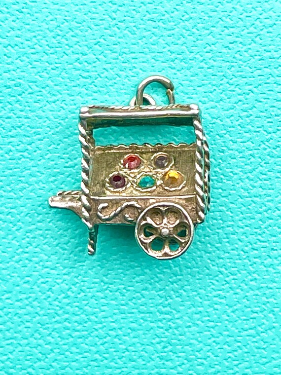 Vintage NUVO Fruit Market Cart Sterling Silver with B… - Gem
