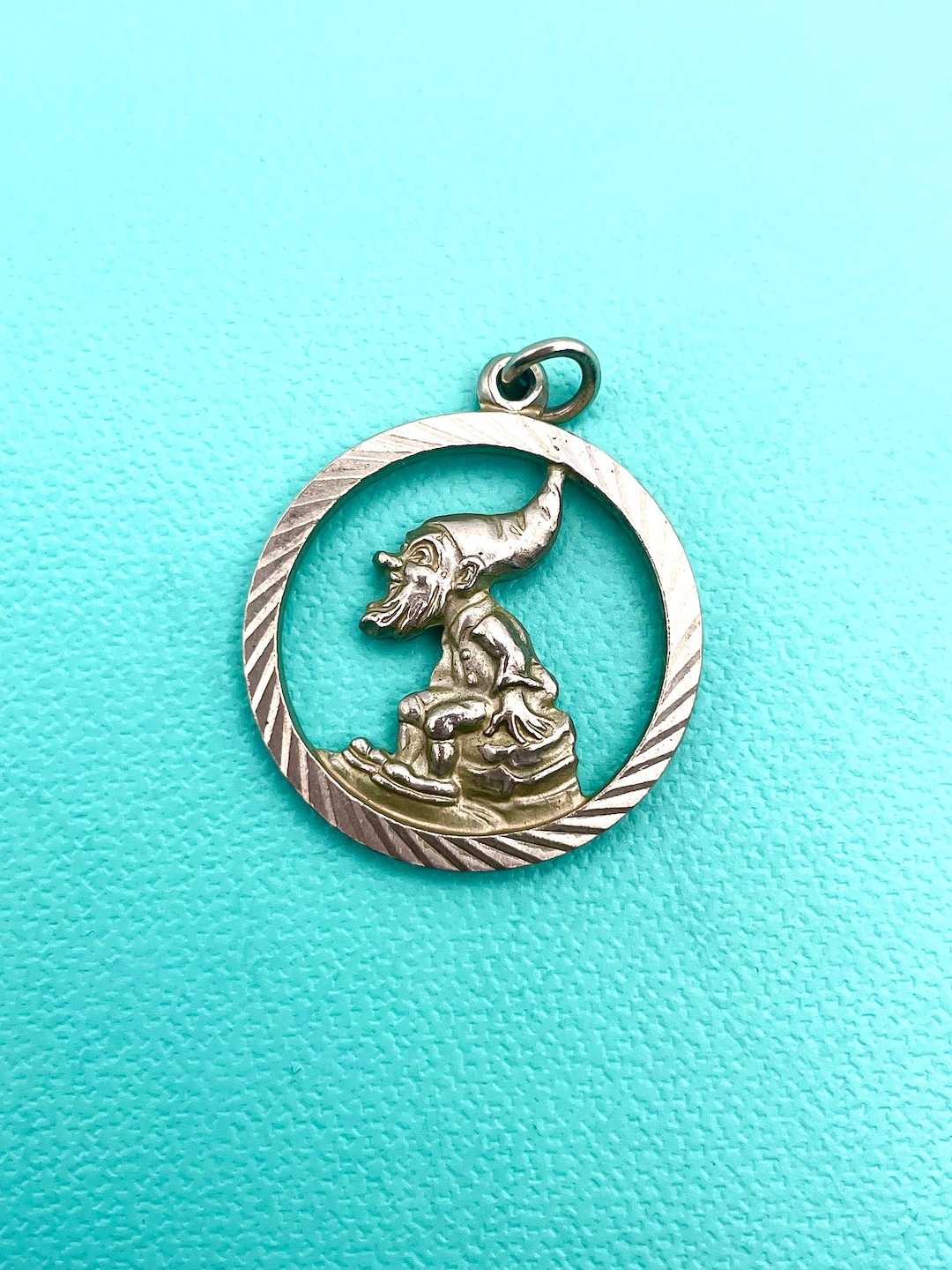 Vintage Georg Jensen Cornish Pixie Gnome Elf Leprechaun Sterling Silver Good Luck Charm Pendant ...