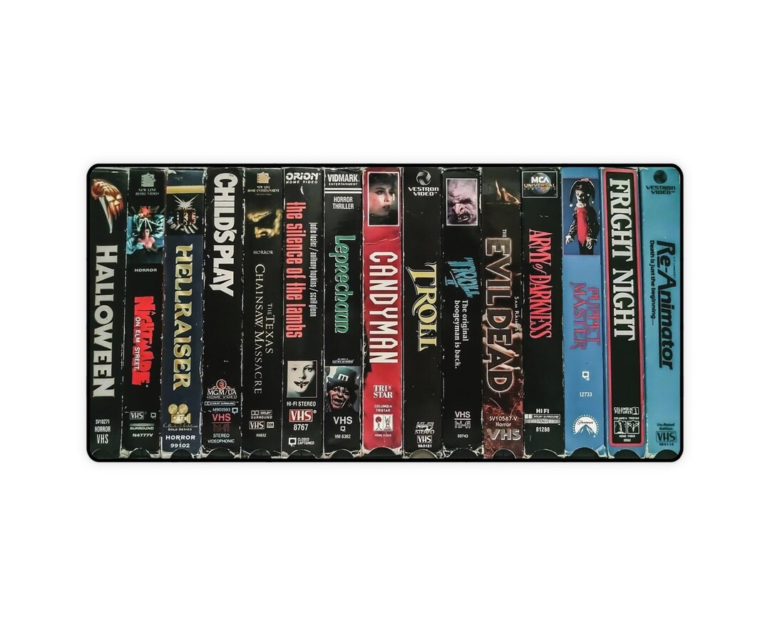 VHS Horror Stack Desk Mat Classic Horror Movies Mouse Pad - Etsy Australia