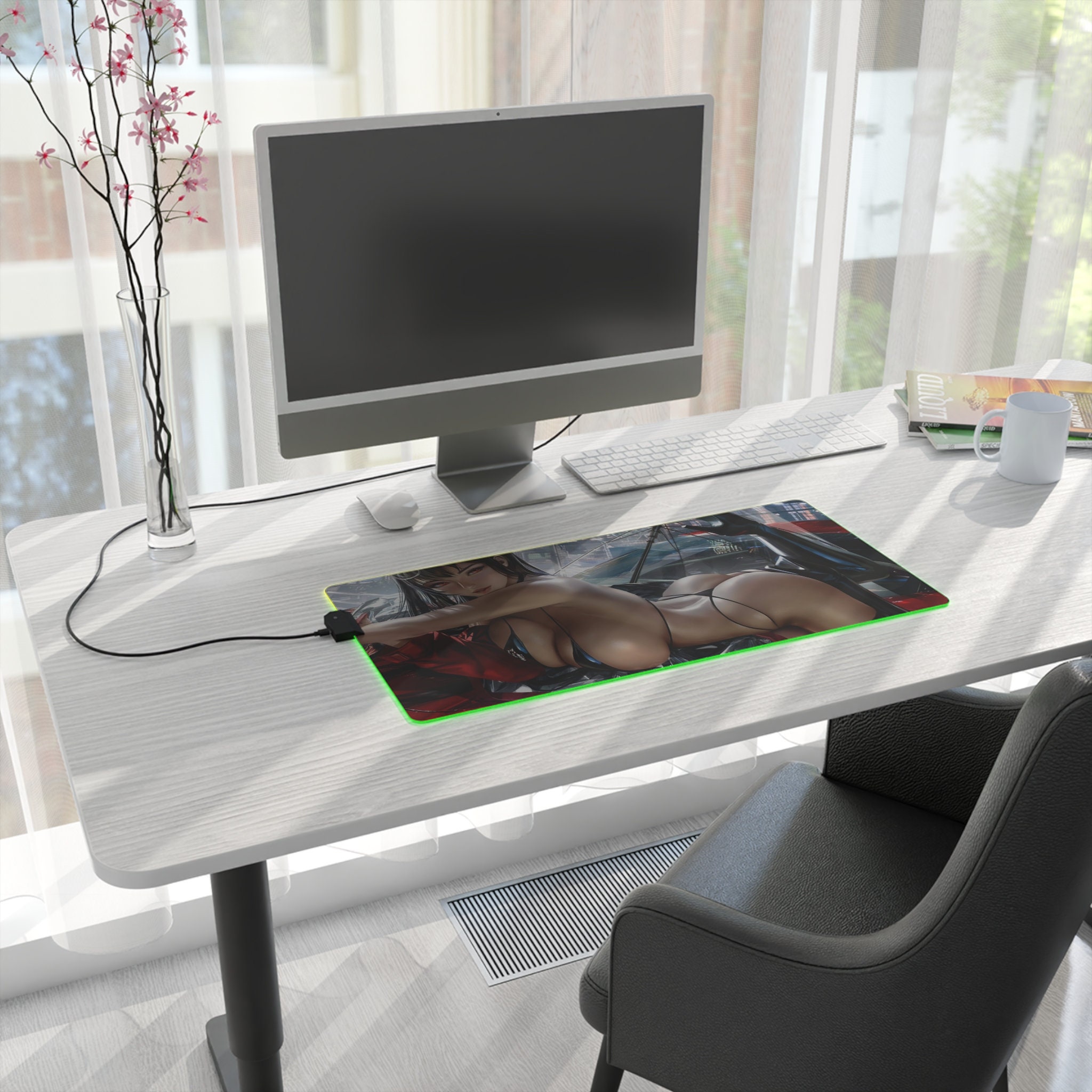 Lewd Anime Mousepad Sexy Anime Mouse Pad Led Gaming Mouse Etsy