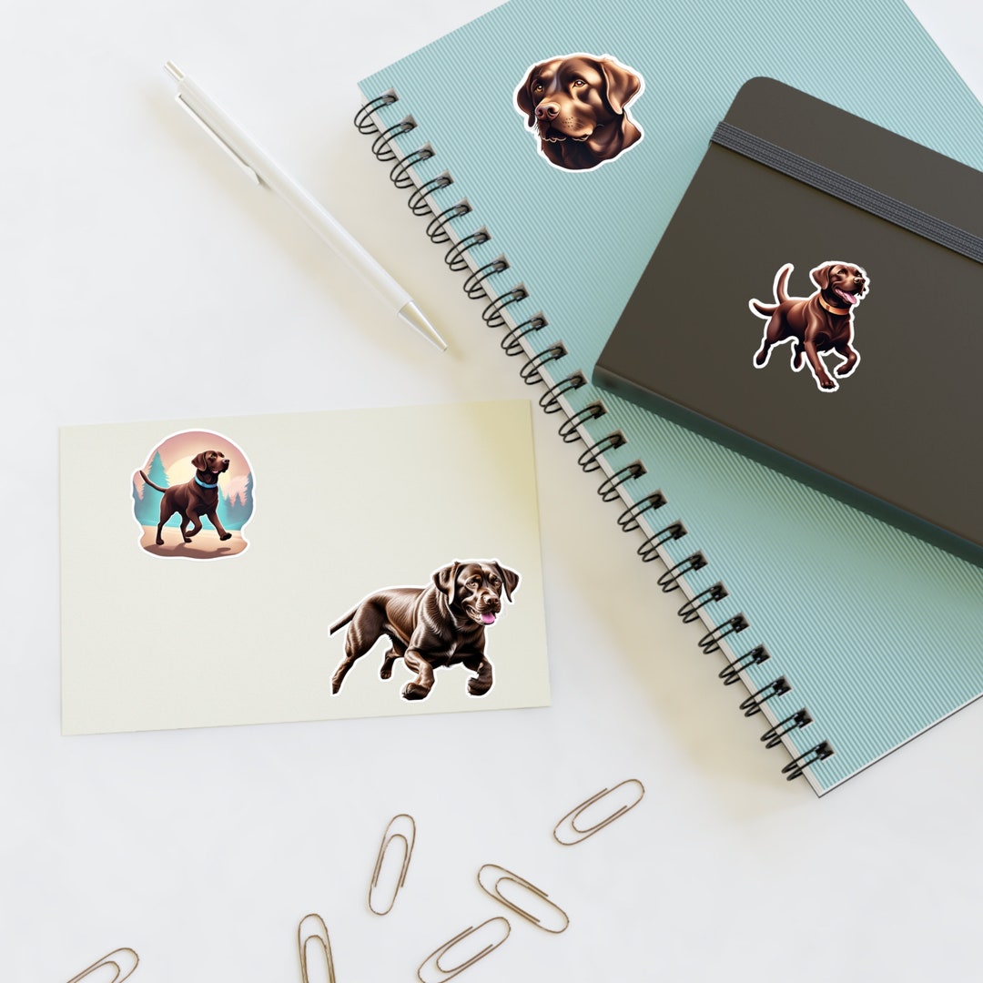 Chocolate Lab Sticker Sheets - Etsy