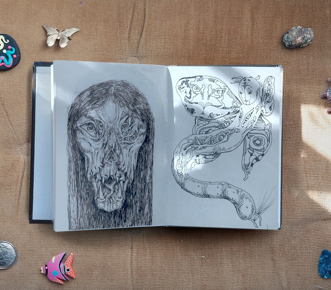 Art Sketchbook Hand-drawn Journal - Etsy