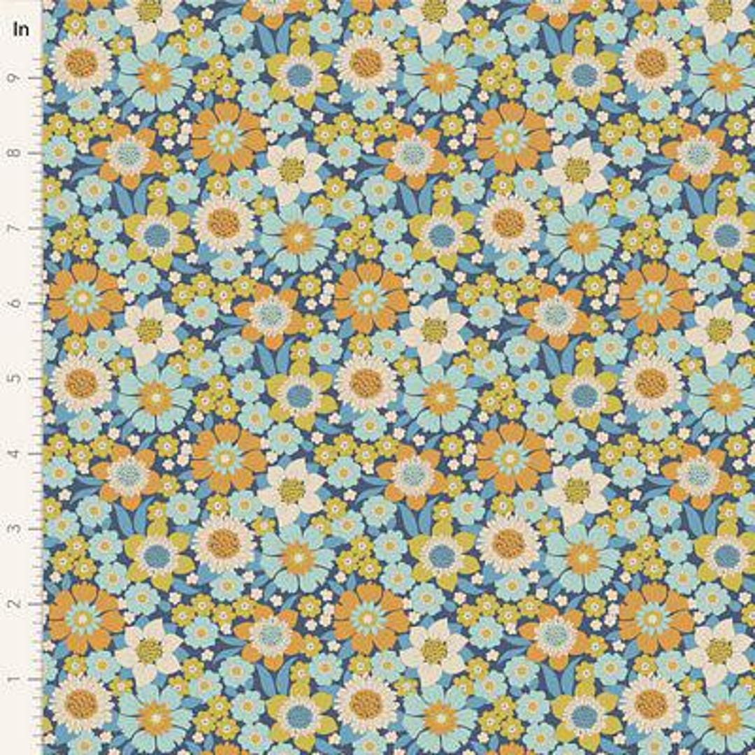 Preorder - Tilda Wallflower- Lauren Blue | TIL100603 | 1/2 Yard - Etsy