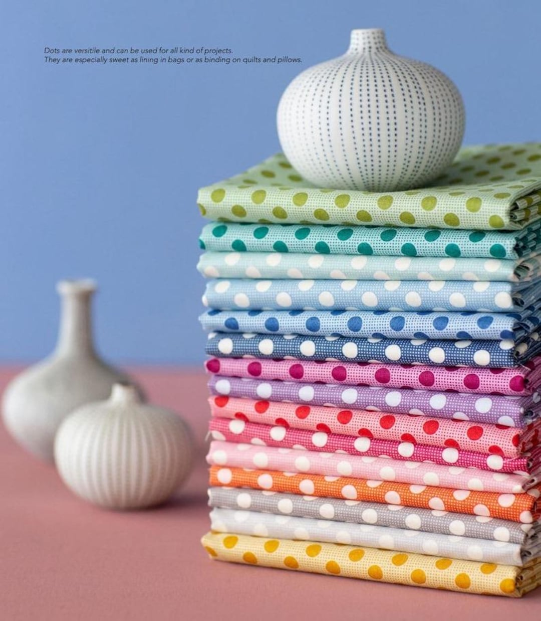 Tilda Medium Dots Fat Quarter Bundle 15pc TIL300014 Complete Collection ...
