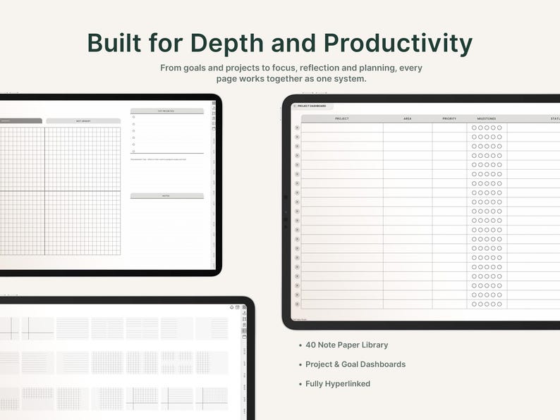 2026 All-in-one Digital Planner: Goal Tracker, Reading Journal, Daily ...