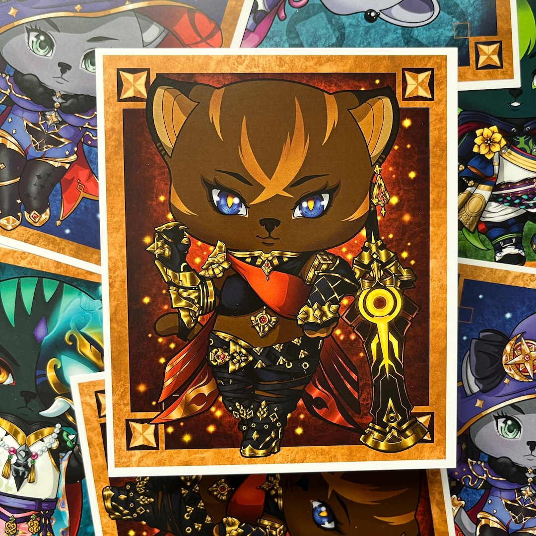 Dehya Genshin Impact Cats 5x6 Mini Art Print - Etsy