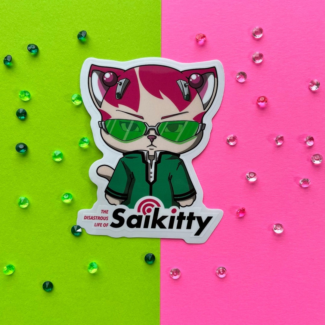 Saikitty | 3" Vinyl Sticker | Individual Sticker | Anime Sticker ...