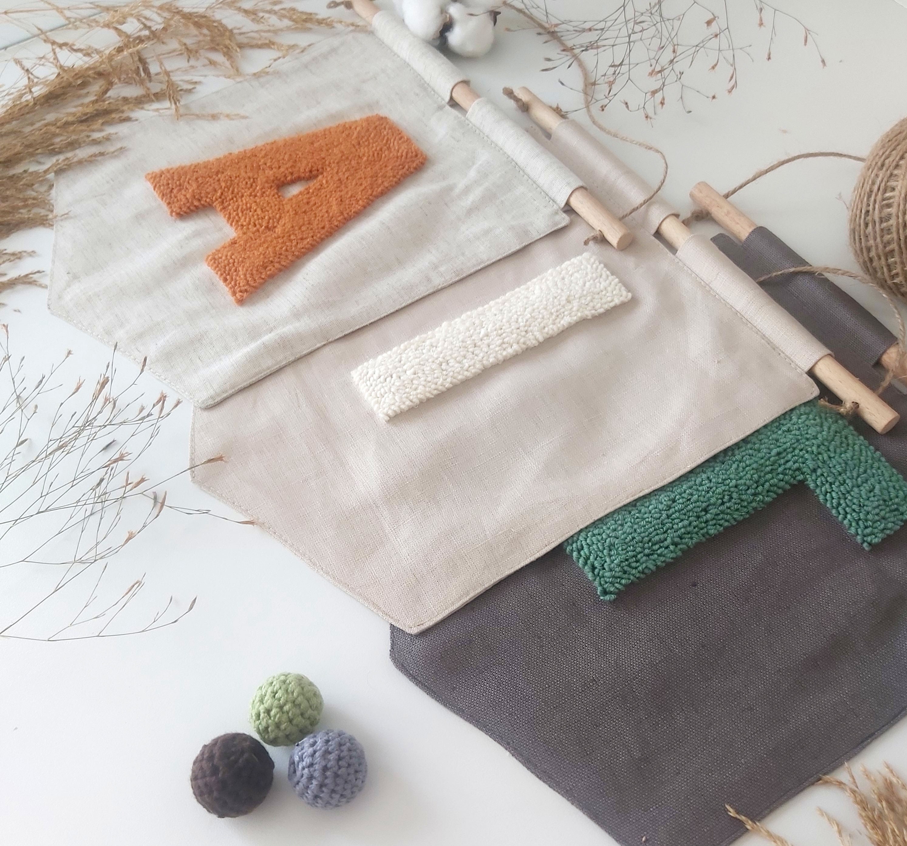 Linen Flag Banner, Linen Hanging Flag, Custom Banner, Linen Bunting ...