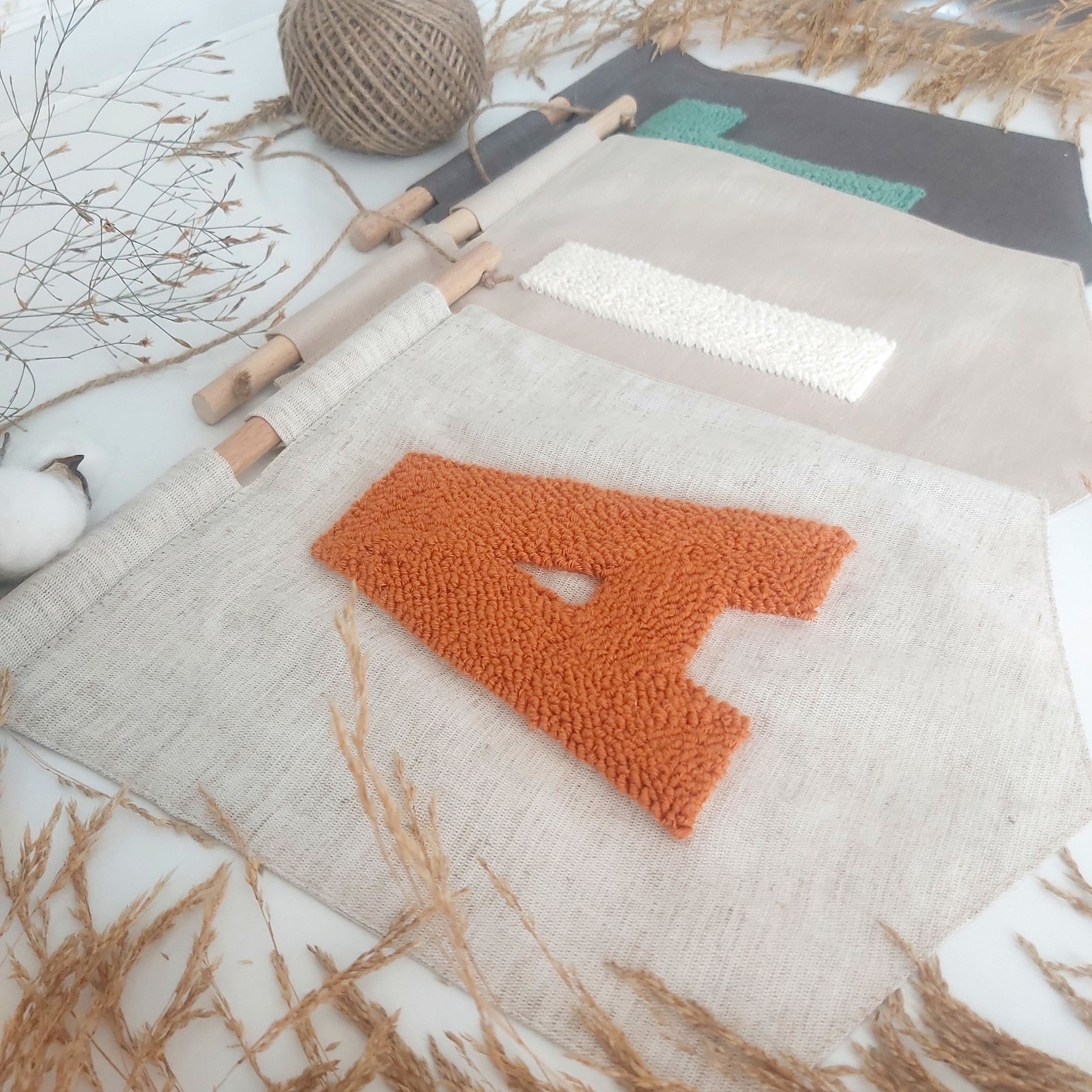 Linen Flag Banner, Linen Hanging Flag, Custom Banner, Linen Bunting ...