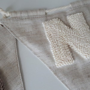 Nursery Name Banner, Custom Banner for Nursery, Personalized Linen ...