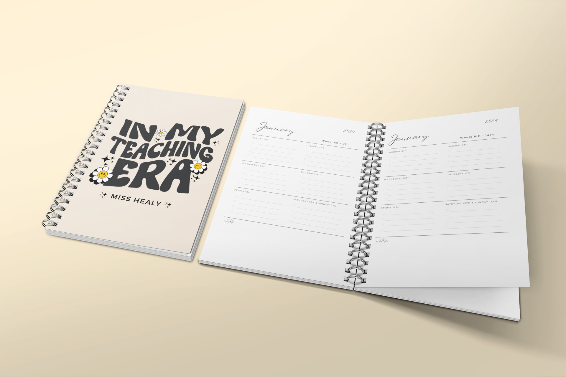 In My Teaching Era 2024 Teacher Planner, Personalized Spiral Notebook ...