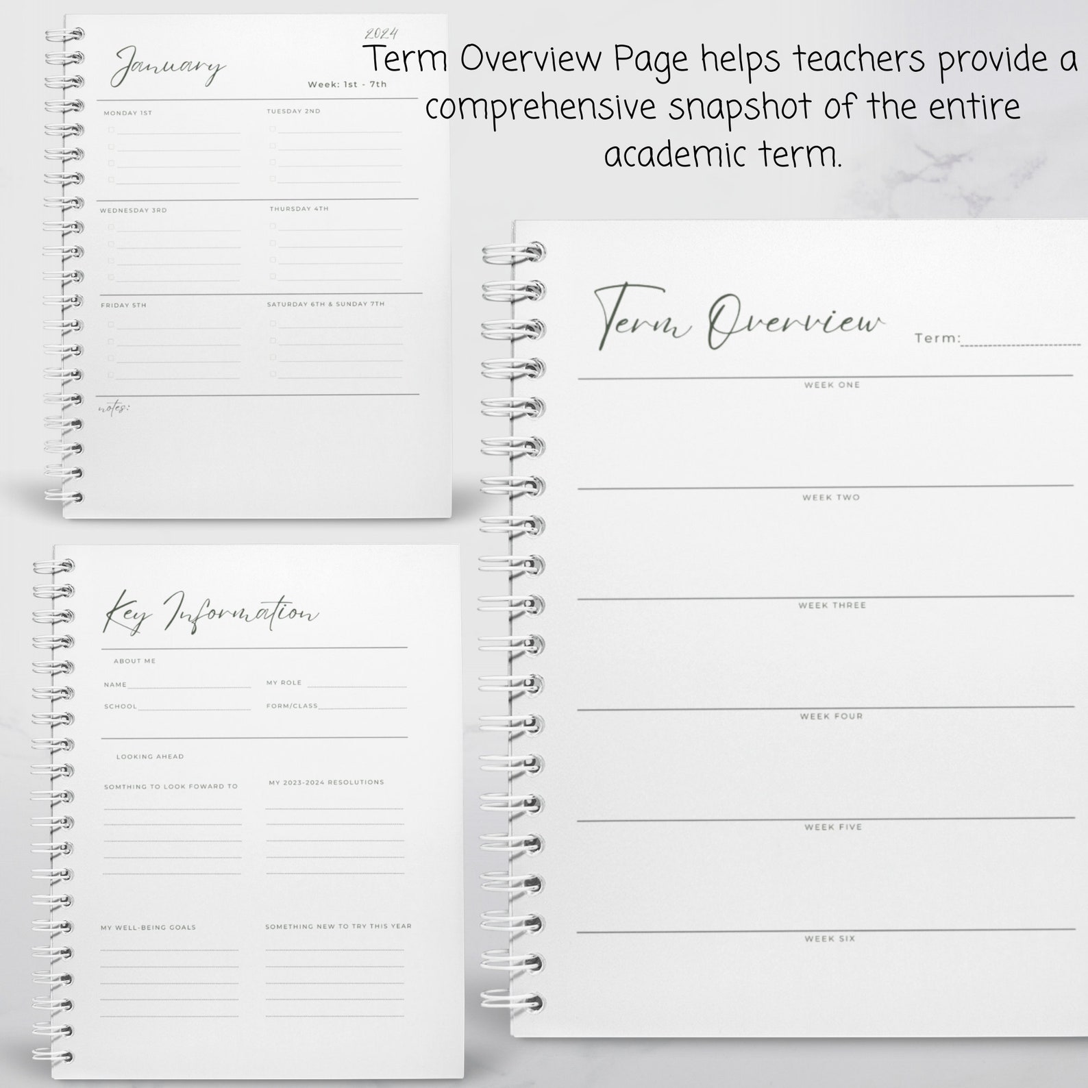 In My Teaching Era 2024 Teacher Planner, Personalized Spiral Notebook ...