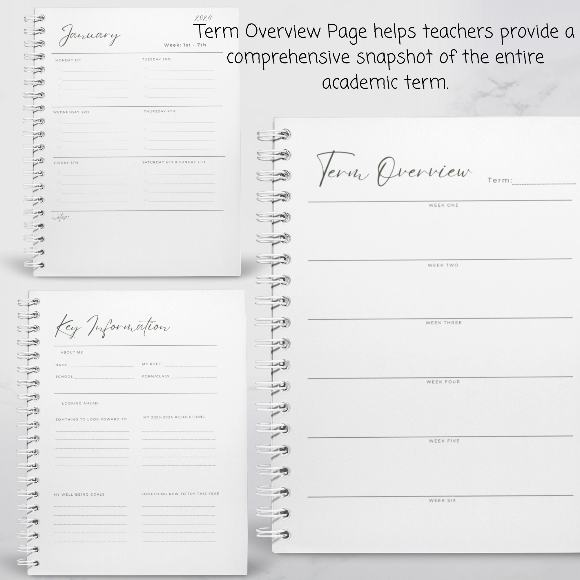 In My Teaching Era 2024 Teacher Planner, Personalized Spiral Notebook ...