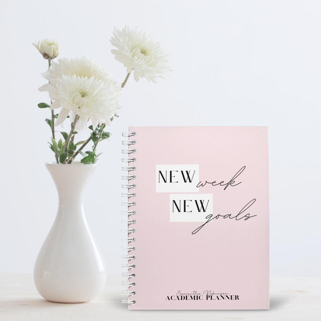 Student Academic College Planner 2024 'new Week New Goals ...
