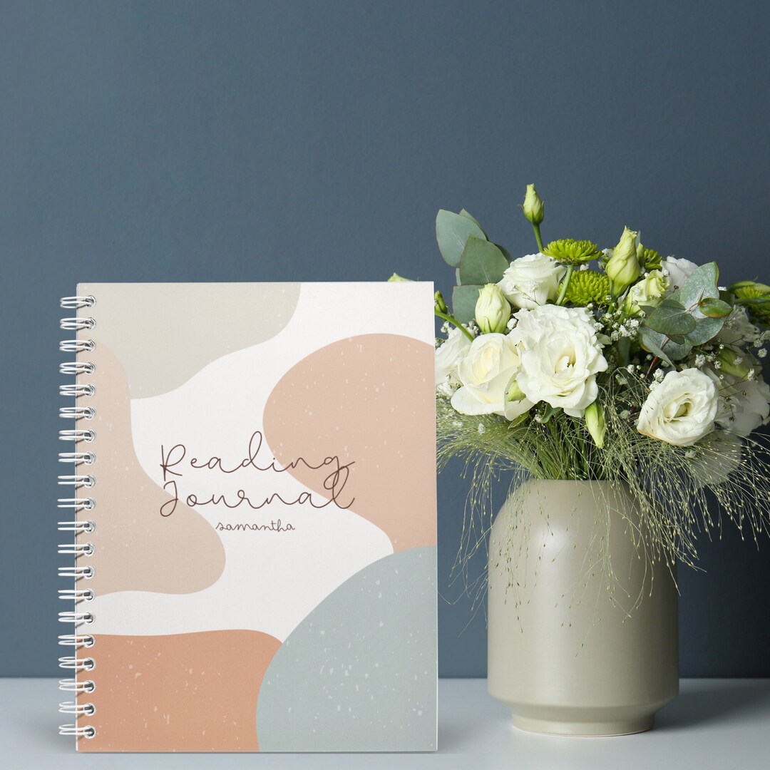 Reading Journal With Abstract Design, Personalized Abstract A5 Spiral ...
